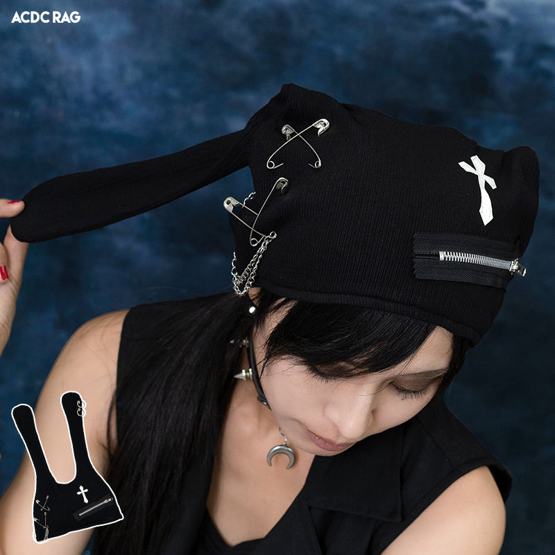 Dark Abyss Rabbit Ear Cross Hat – ACDC RAG